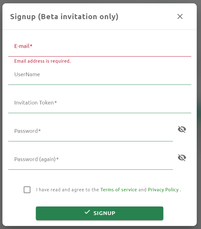Signup and Login — Backend.AI Web-UI User Guide 23.09 documentation